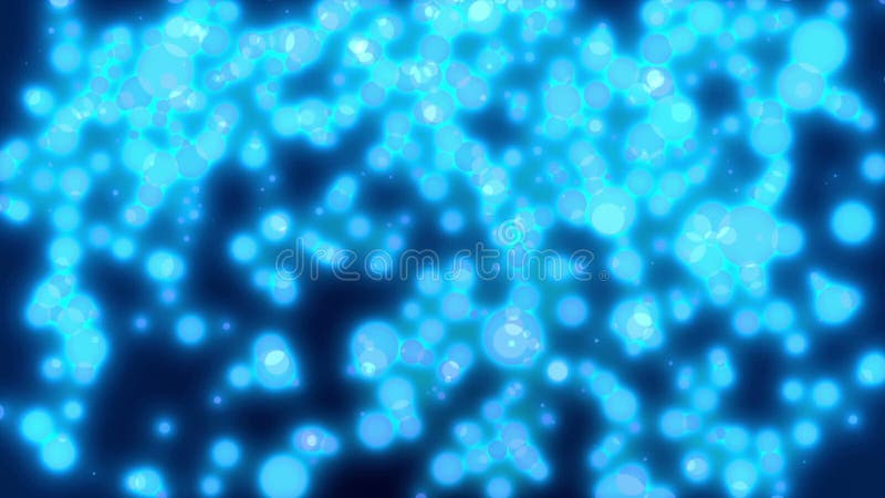 Looped Fallen Neon Particles on the Dark Blue Background Stock Video ...