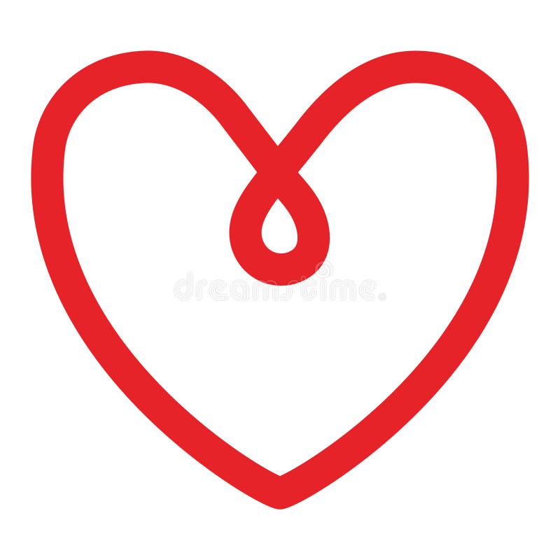 Looped heart icon stock illustration. Illustration of affection - 357574617