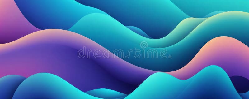Looped Shapes in Blue and Pale Turquoise Stock Image - Image of stylish ...