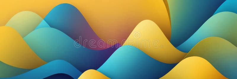 Looped Shapes in Yellow and Azure Stock Photo - Image of shapes ...