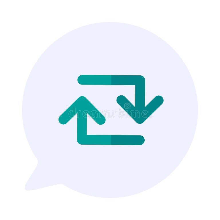 Looped Square Arrows Indicating Icon Stock Vector - Illustration of ...