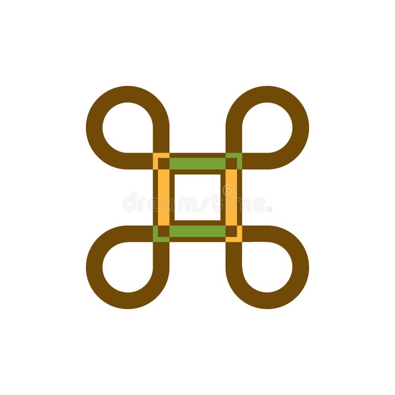 Looped Square Icon for Web and Mobile Applications Stock Vector ...