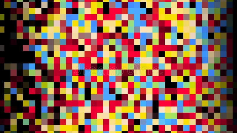 Looped Transition from Background with Colorful Pixels. Animation Stock ...