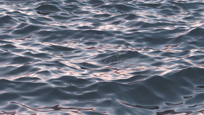 Looped Water Wavy Surface. Animation of Wave Motion on Sea Surface ...