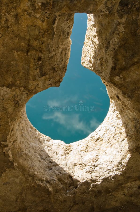 Loophole stock photo. Image of stonework, hole, clouds - 7305618