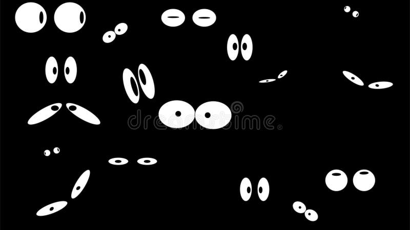 Looping Scary Animated Eyes Blinking in the Dark Stock Footage - Video ...