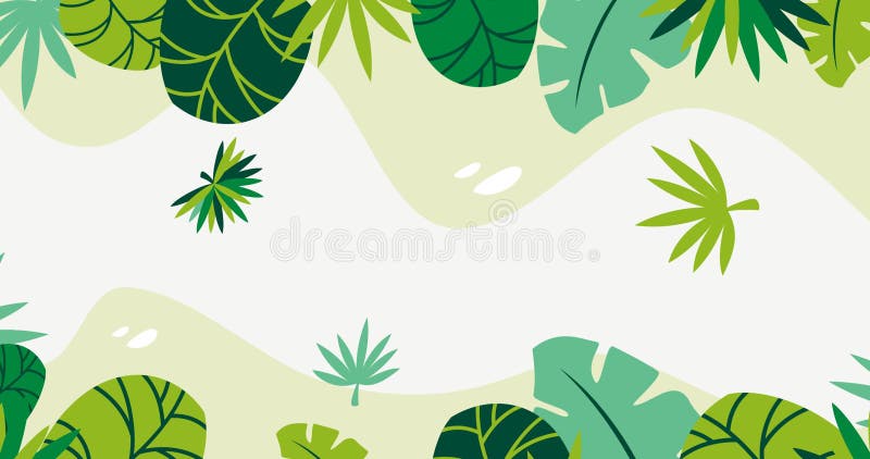 Animated Greenery Leaves and Flowers Background Stock Footage - Video ...