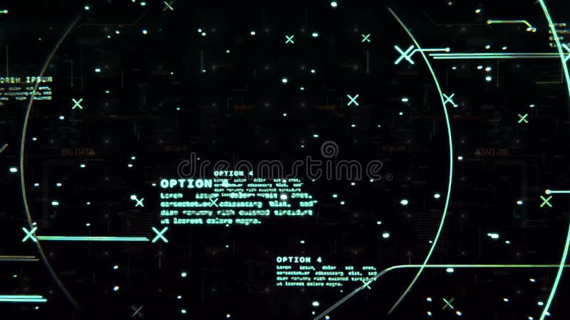 Futuristic HUD Interface Animation with Glitch Effect Stock Footage ...