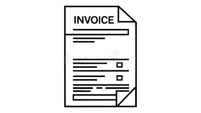 Invoice Icon Animation – Billing & Payment Symbol Stock Footage - Video ...