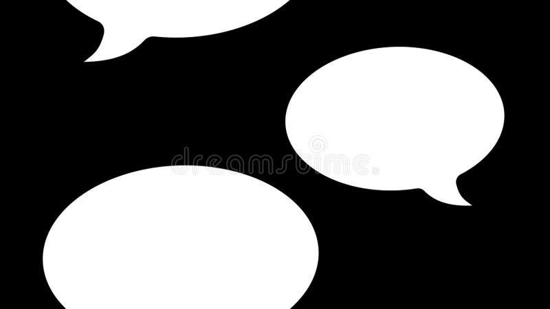 Speech Bubbles Loop 1 with Alpha Matte Stock Video - Video of ...