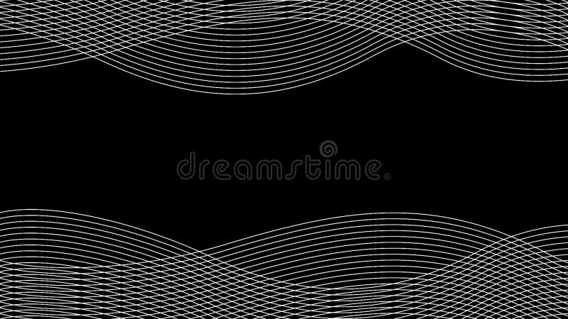 Looping Animation of Smooth White String Waves. 2d Motion Stock Video ...