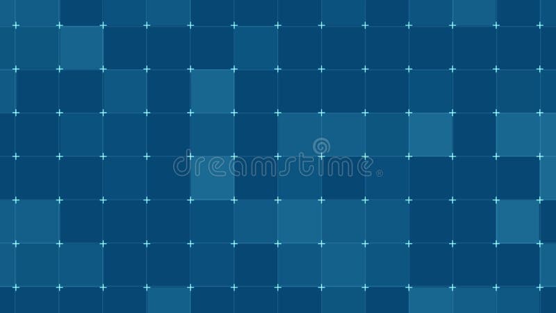 Looping Animation Square Blue Background with Frames and Crosses Grid ...