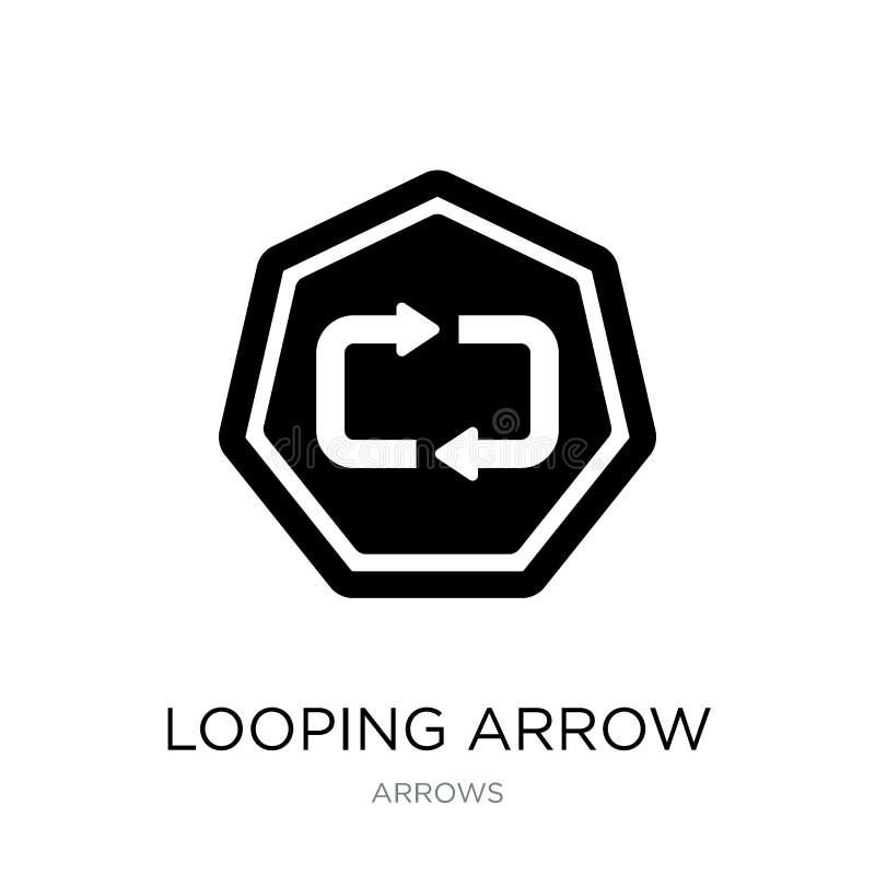 Loop Arrow Icon in Trendy Design Style. Loop Arrow Icon Isolated on ...