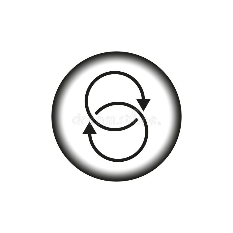 Looping Arrows Icon. Circular Motion Symbol. Vector Graphic. Black ...