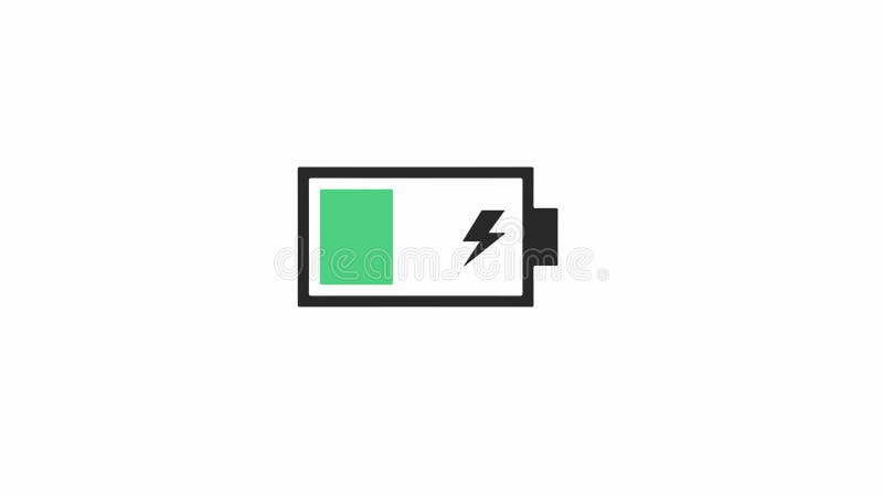 Battery Charging Icon, Energy Animation Stock Video - Video of capacity ...