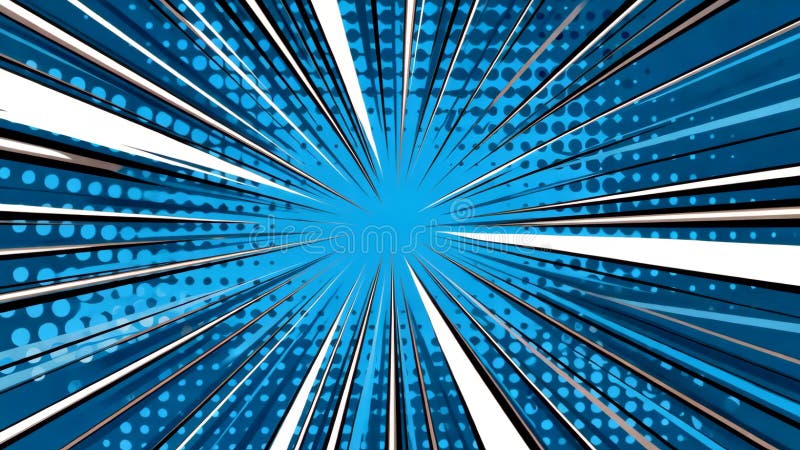 Looping Blue Comic Book Pop Art Background Animation with Dynamic ...