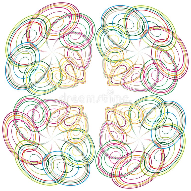 Looping Color Rings. Abstract Vector Shape. Circular Smooth Pattern ...