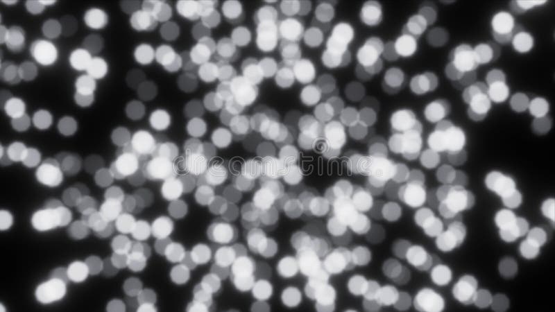 Black and White Shining Particles Bokeh Looping 3D Animation Stock ...