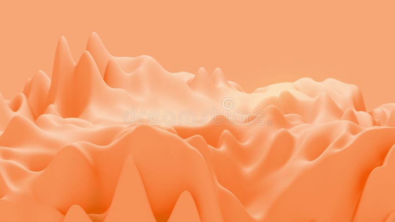 Looping 3D Animation of Soft Abstract Terrain in Orange Stock Video ...