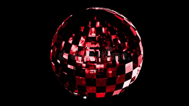 Looping 3d Motion Graphics. Glass Iridescent Sphere Shape with ...