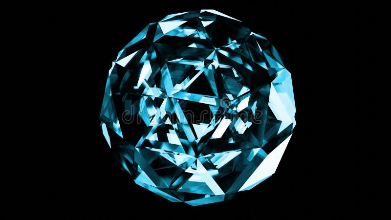Looping 3d Motion Graphics. Glass Iridescent Sphere Shape with ...