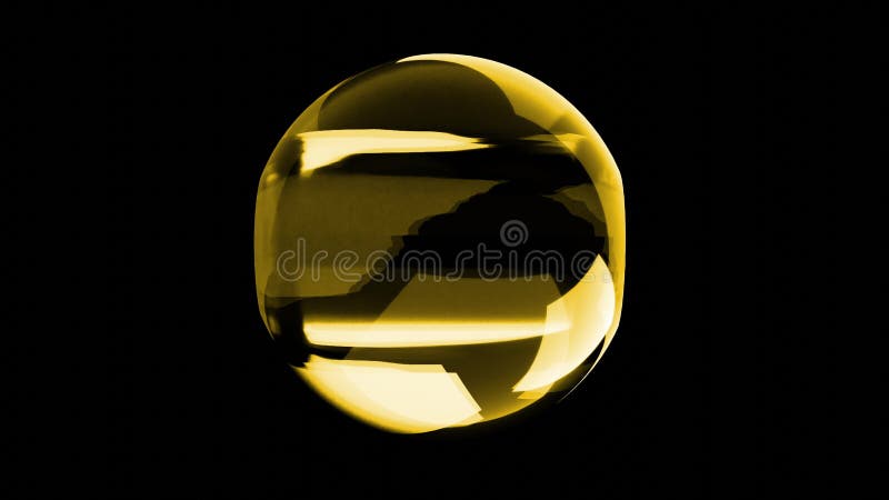 Looping 3d Motion Graphics. Glass Iridescent Sphere Shape with ...