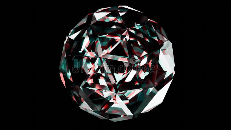 Looping 3d Motion Graphics. Glass Iridescent Sphere Shape with ...