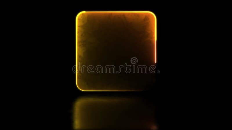 Looping Glowing Square Neon Frame Effect, Black Background Stock Video ...
