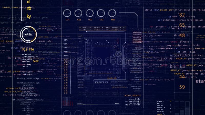 HUD Displays.8 Sec.the Camera Follow through the Seamless Animated HUD ...