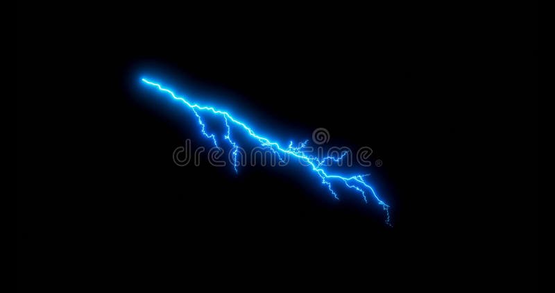 Looping Lightning Animation on a Black Background. Stock Footage ...