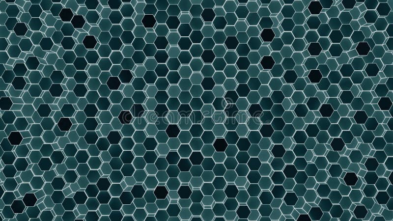 Looping Moving Blue Honeycomb Pattern, Abstract Hi-tech Motion ...