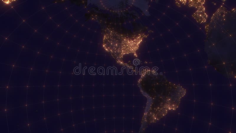 Looping Night World Map stock footage. Video of earth - 304885014