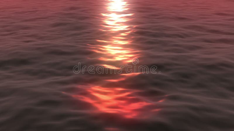 Looping Ocean Waves. Sunset. Stock Footage - Video of generated ...