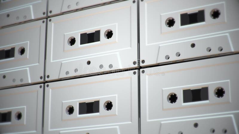 Looping Pan Over Retro Cassette Tapes, Version 2 Stock Footage - Video ...