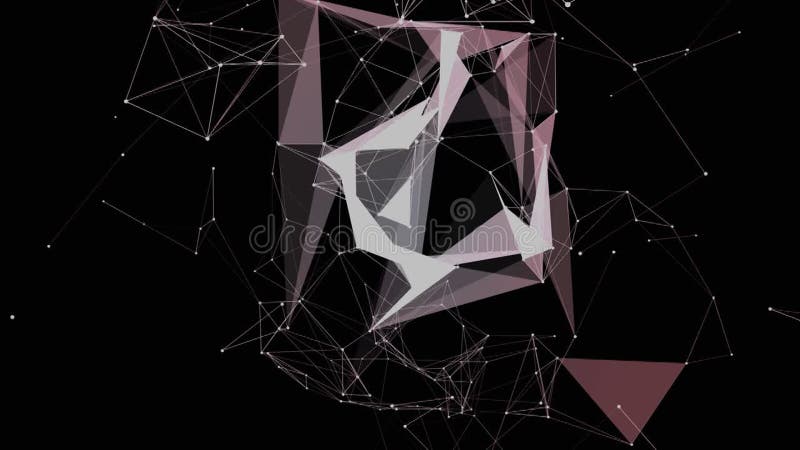 Looping Plexus Connections Background Gray on Neon Background with ...