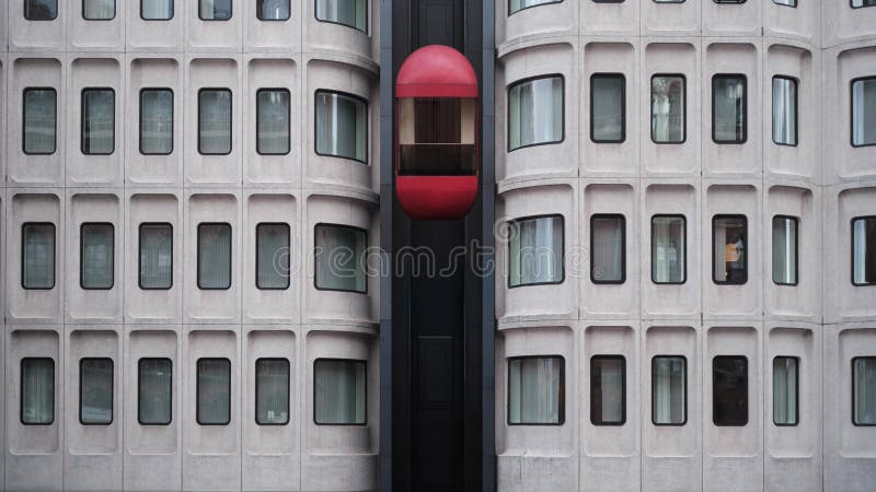 Red moving elevator stock footage. Video of district - 345409352