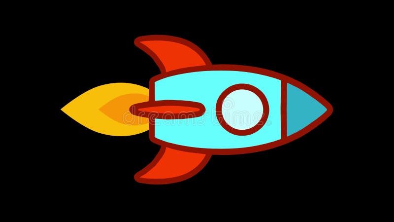 Looping Rocket Animation with Alpha Channel Stock Video - Video of ...