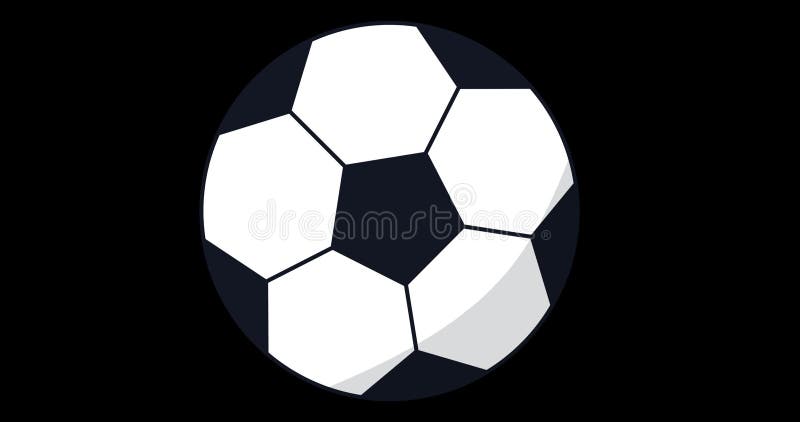 Side on View of Rolling Soccer Ball Transparent Background. Continuous ...
