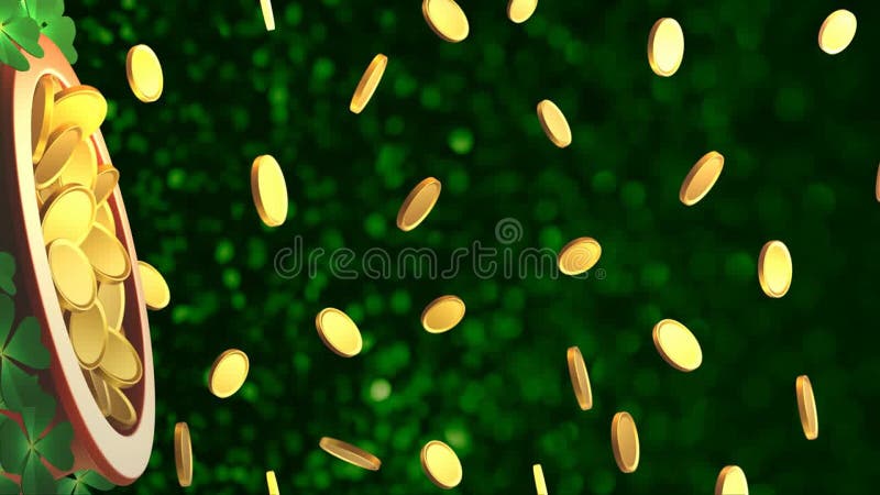 Looping Vertical Background Animation of St. Patrick S Day with Falling ...