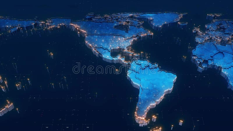 World Map Animation stock video. Video of perspective - 303522057