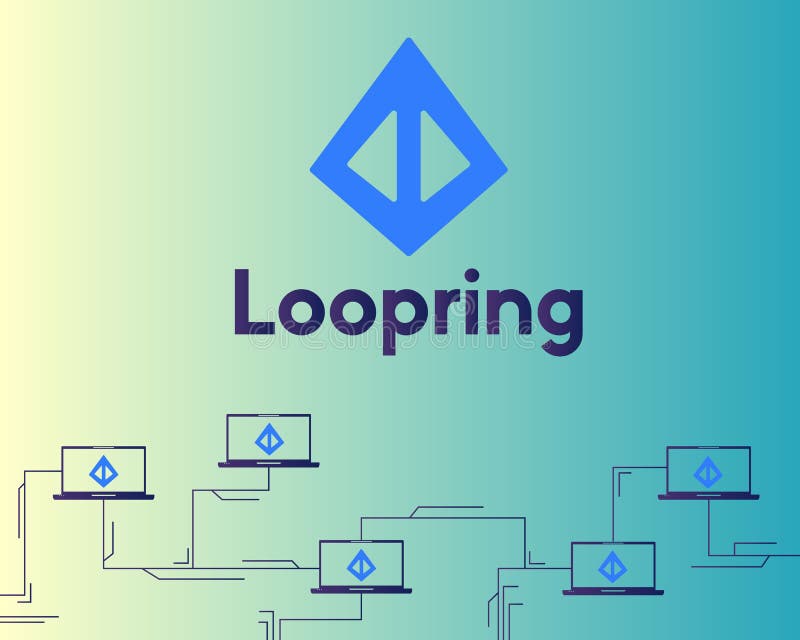 Loopring Cryptocurrency Network Concept Style Background Stock Vector ...