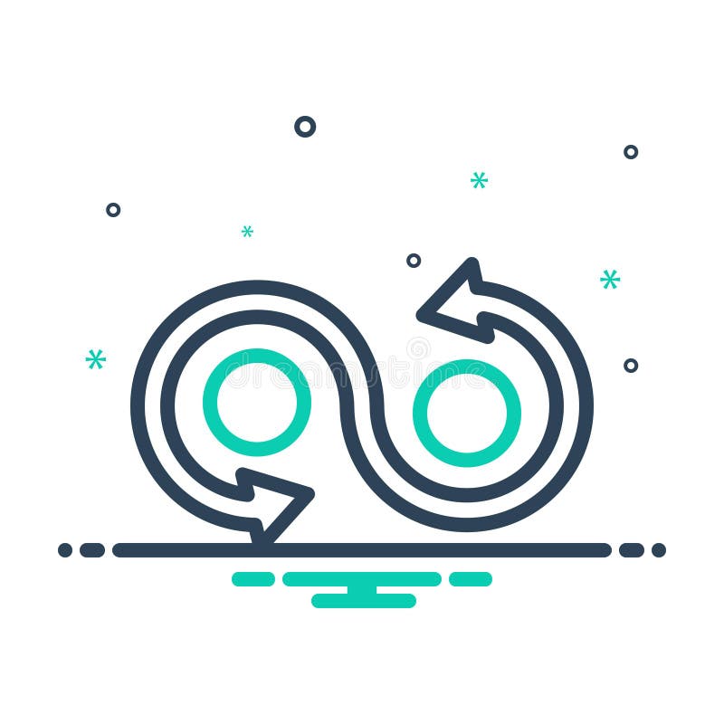 Mix Icon for Loops, Eternal and Infinity Stock Vector - Illustration of ...