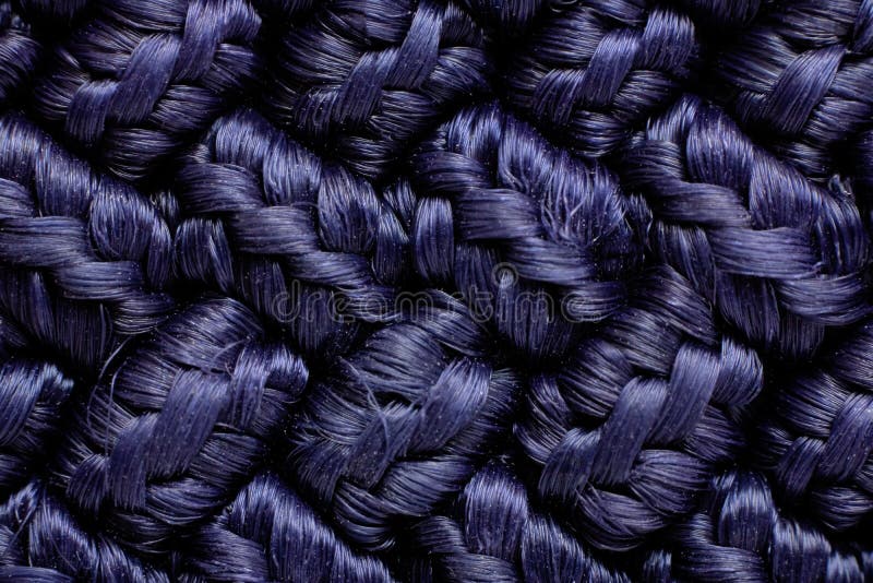 Loops on a Knitted Blue Fabric, Background Stock Photo - Image of ...