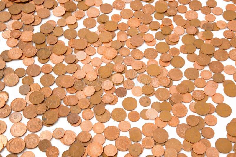 Loose Bronze Coins stock photo. Image of bronze, piece - 26380658