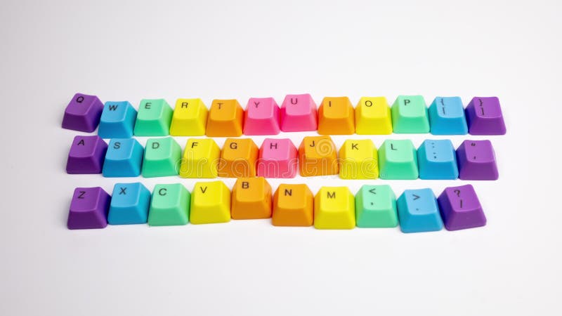 Loose Computer Keyboard Keys Moving Around Stock Video - Video of ...