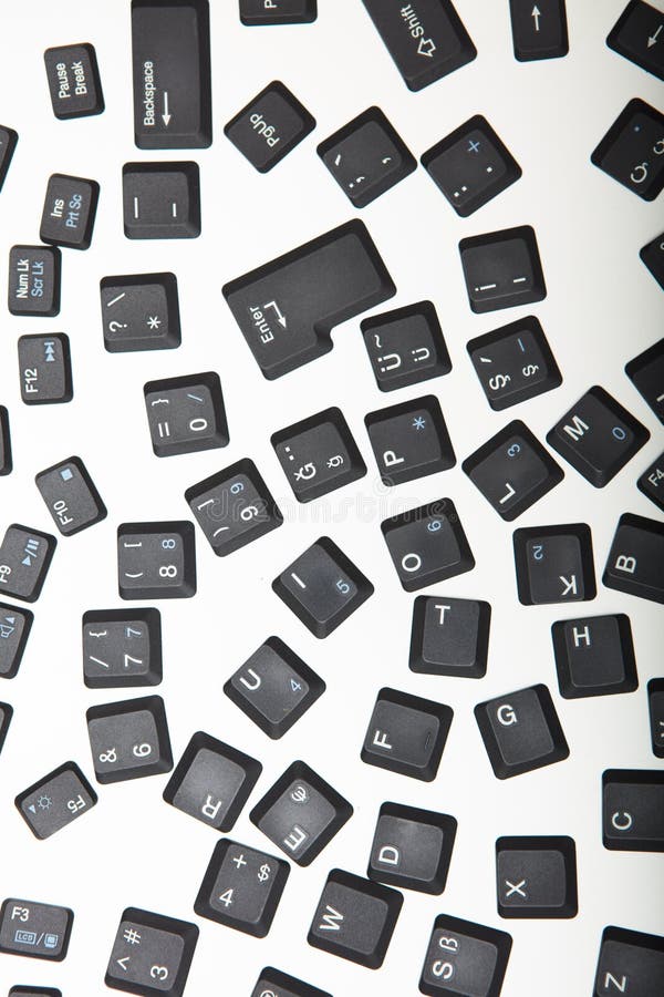 Loose Covers for the Keys on a Computer Keyboard Stock Image - Image of ...
