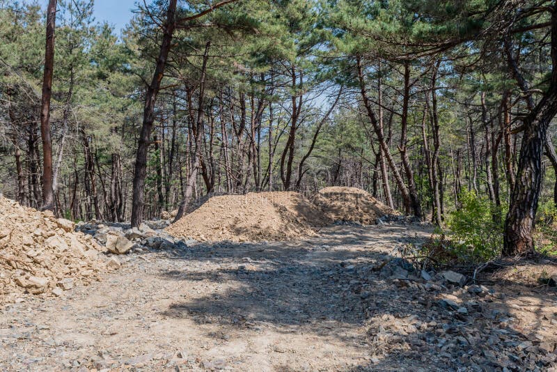 Loose Dirt and Rocks from Construction Stock Photo - Image of broken ...