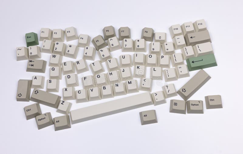 Loose Classic Office Computer Keyboard Keys Stock Image - Image of ...