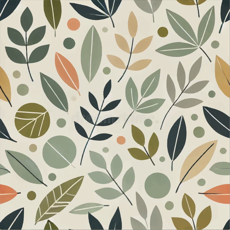 LOOSE LEAF PATTERN BACKGROUND DESIGN in VECTOR Stock Vector ...