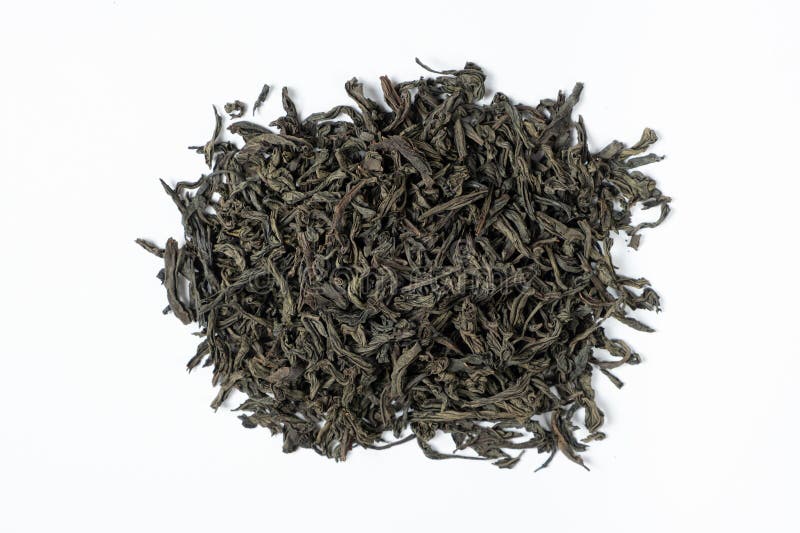 Loose Leaf Ruhunu Black Tea Top View on White Background Stock Image ...